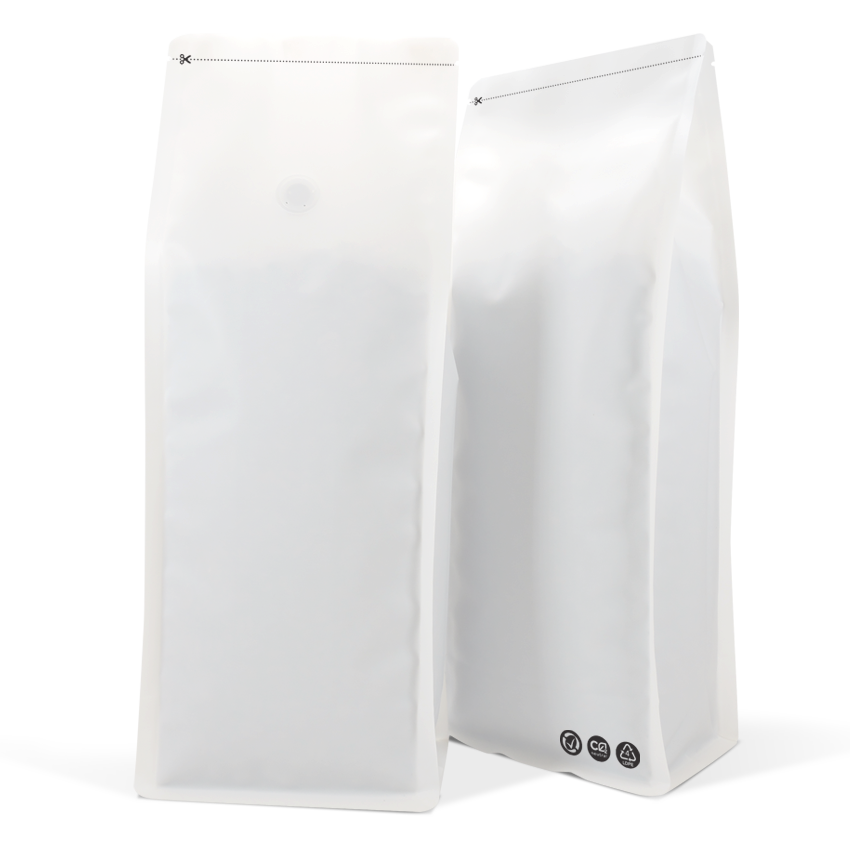 Box Bottom Coffee Bags UK | Flat Base Pouches | The Bag Broker