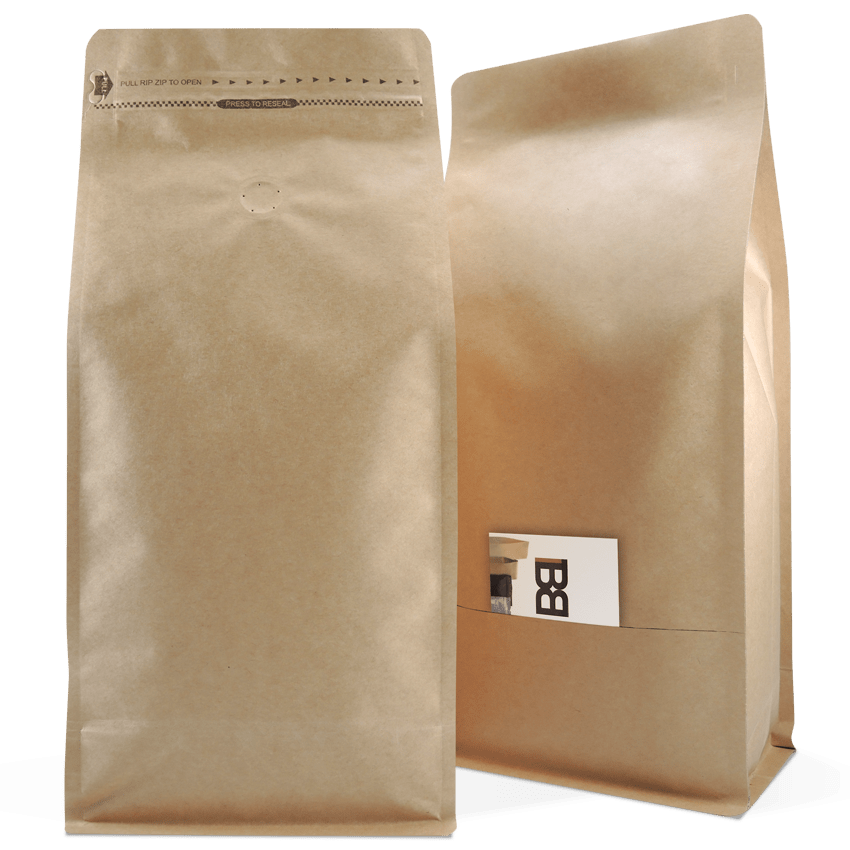 1kg Box Bottom Bags with Slit | The Bag Broker UK 1kg.BB.slit